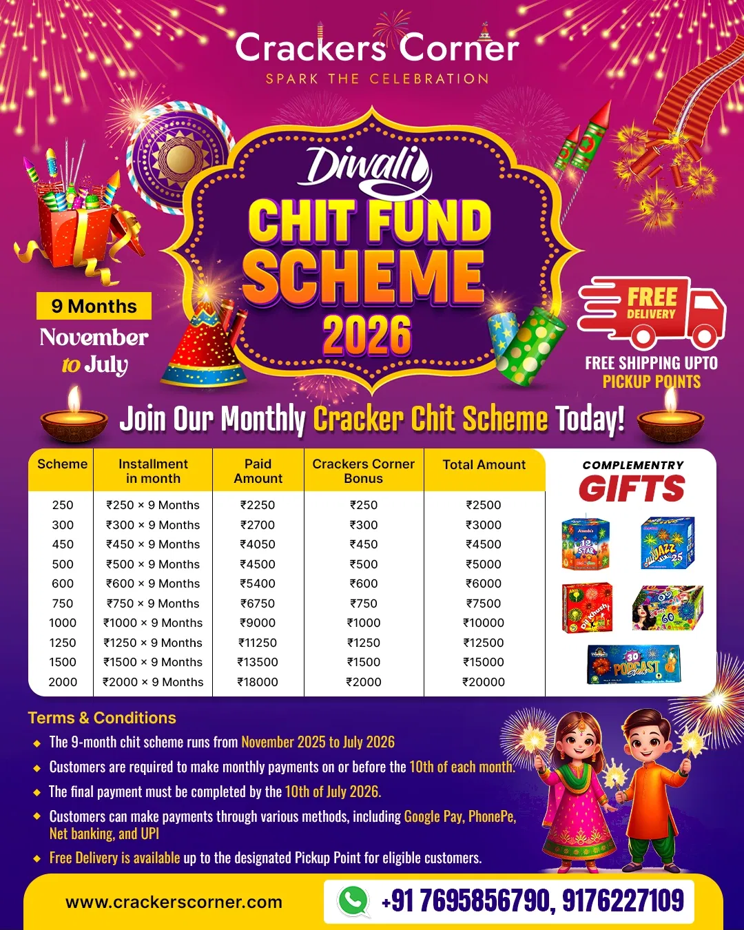 Celebrate Diwali with Crackers Corner: 9-Month Advance Scheme ...